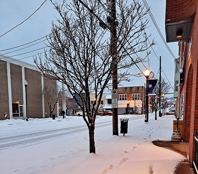 Winter transforms Spencer into a snow globe scene where you half-expect Jimmy Stewart to run down the street shouting "Merry Christmas!"