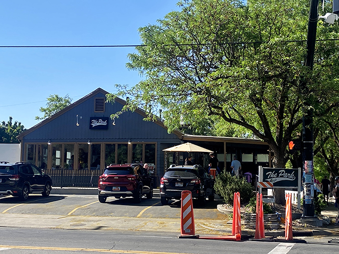 The Park Caf&eacute;'s cozy exterior suggests the kind of neighborhood spot where regulars become family. 