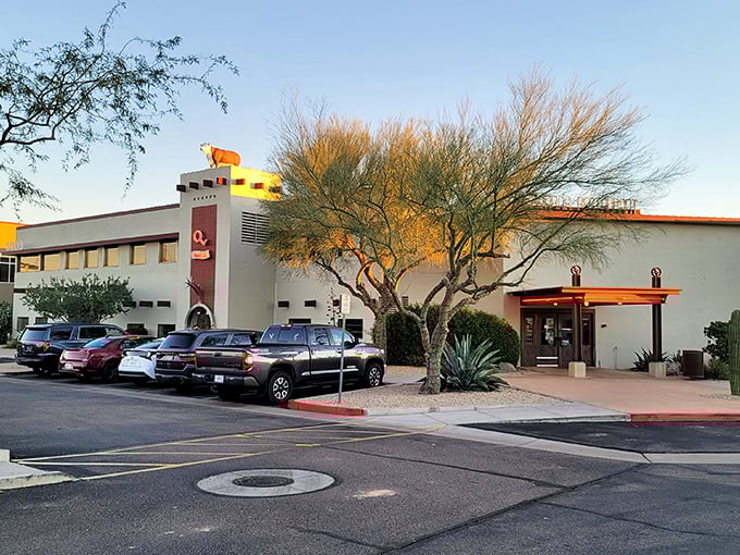 The Stockyards' understated exterior belies its historical significance. Arizona's cattle industry heritage lives on through every perfectly-cooked steak.