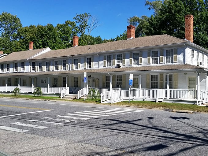 Thompson's classic white inn has welcomed travelers since back when "checking in" meant an actual conversation, not a smartphone scan.