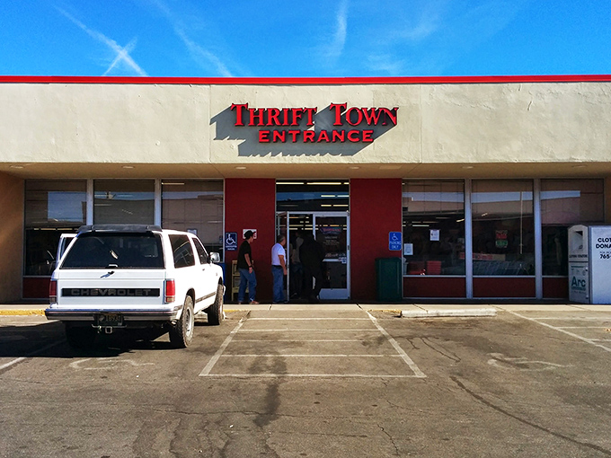 Thrift Town's straightforward entrance doesn't waste time on fancy facades&mdash;it's saving all the excitement for inside this Albuquerque institution.