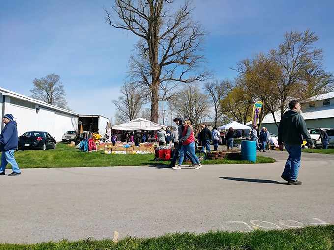 Where one person's castoffs become another's treasures. Shoppers navigate this outdoor wonderland of possibilities at Tiffin Flea Market.