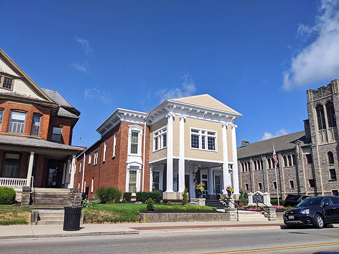 The courthouse stands as a testament to permanence in an age of disposable everything, anchoring the community with solid reliability.