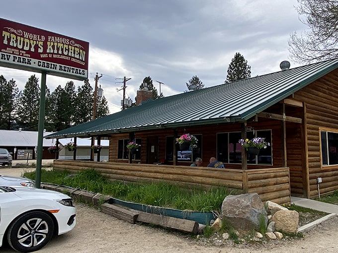 Trudy's Kitchen looks like it belongs in a mountain postcard. This log cabin restaurant serves up fried chicken worthy of its picturesque setting.