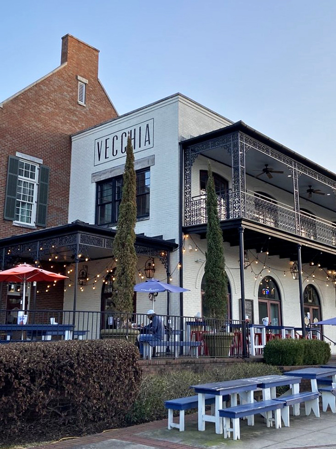 Vecchia looks like someone plucked a slice of Italy and dropped it in Hoover &ndash; string lights, iron balconies and all.