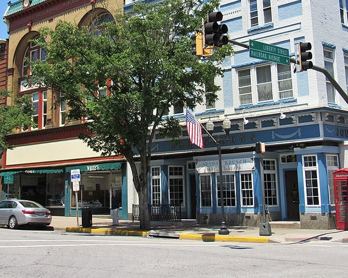 Westminster's colorful Main Street offers the perfect blend of historic charm and modern convenience, like finding Wi-Fi in a Victorian parlor.
