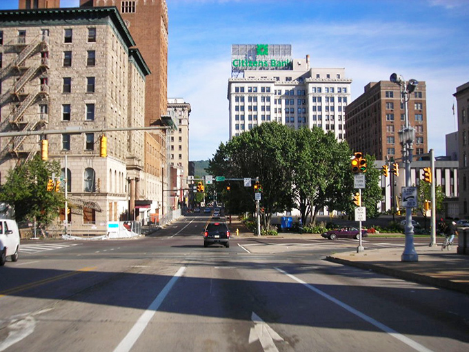 Downtown Wilkes-Barre showcases its historic charm with classic architecture and wide streets perfect for leisurely retirement strolls.