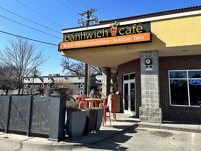 That cheerful awning shelters one of Lincoln's best-kept secrets &ndash; where French bread meets Vietnamese flavors in perfect harmony.