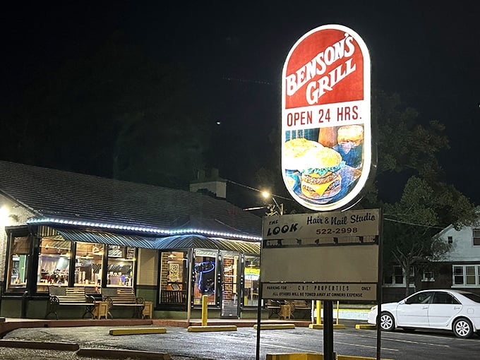 Benson's Grill  When the neon lights up at night, it's not just a sign&mdash;it's a beacon of hope for empty stomachs.