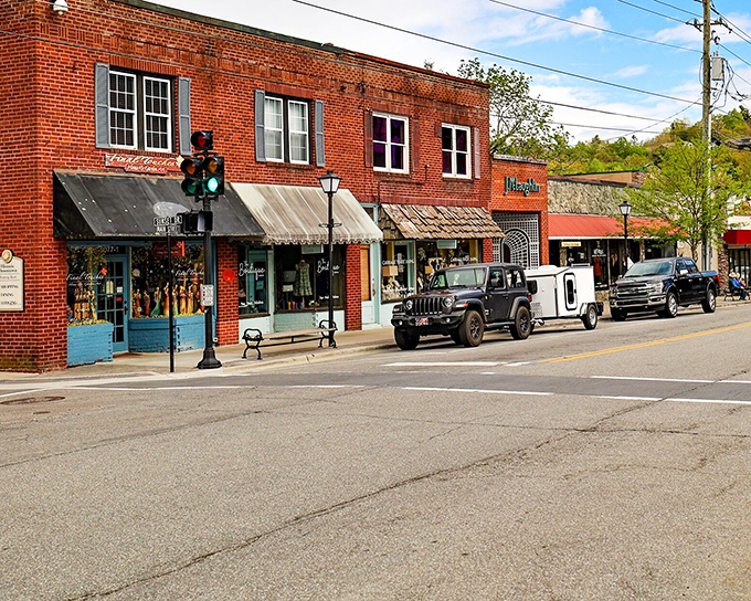 The American flag stands proudly in Southport, where coastal charm meets small-town hospitality on every corner.