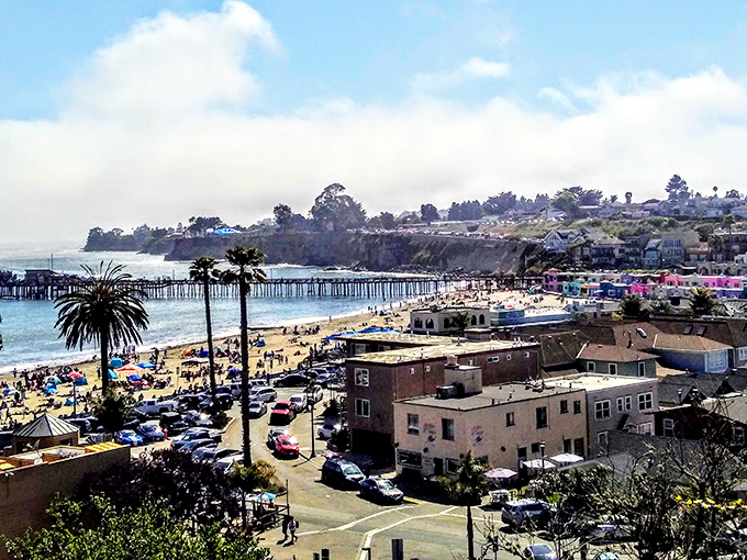 Where colorful beach houses meet gentle waves, creating the perfect backdrop for endless summer memories.