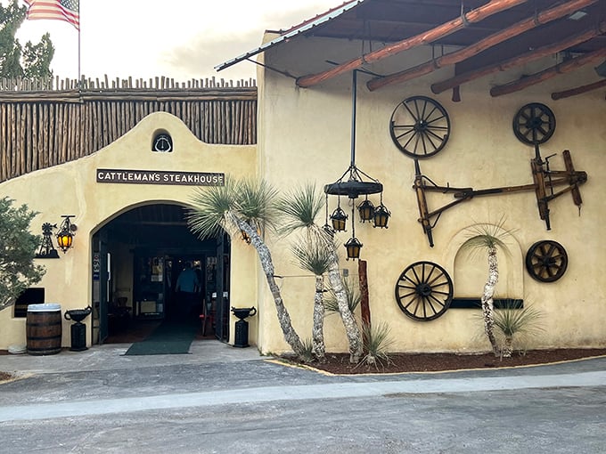 Wagon wheels and authentic Western style welcome you to a steakhouse that's the real McCoy, not pretend.