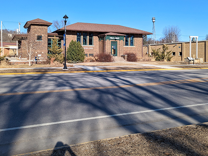 The sun-drenched main street of Chatfield invites leisurely strolls and friendly conversations that cost absolutely nothing.