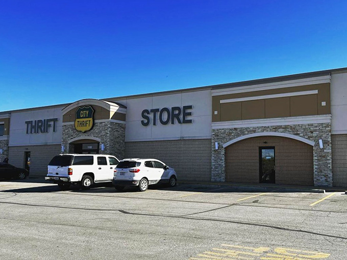 Sunlight bounces off City Thrift's impressive facade. This isn't your grandmother's cluttered thrift store&mdash;it's thrifting for the modern bargain hunter.