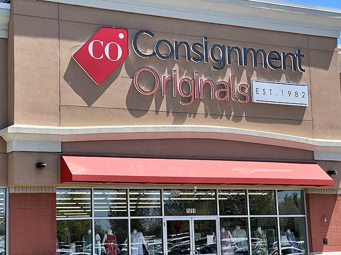 The polished storefront and professional signage hint at carefully selected merchandise that's been lovingly pre-screened for quality.