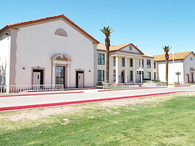 Clean lines and desert landscaping define Coolidge's civic architecture. This building means business, but in the most welcoming way possible!