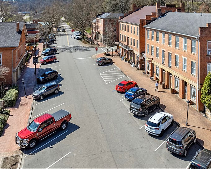 Brick streets and classic architecture give Coshocton its distinctive character, with angled parking that's actually easier than parallel!