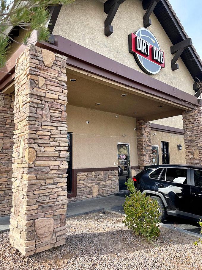 Morning light highlights Dirt Dog's architectural details, but it's what's inside that will truly brighten your day.