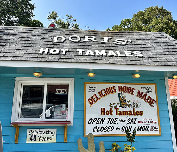 Homemade hot tamales and 46 years of tradition &ndash; this bright blue cottage has been wrapping up happiness in paper since bell bottoms were cool.