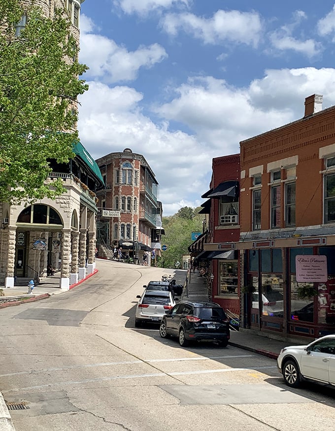 Eureka's historic downtown feels like time travel with modern conveniences. Those stone buildings house affordable retirement dreams!