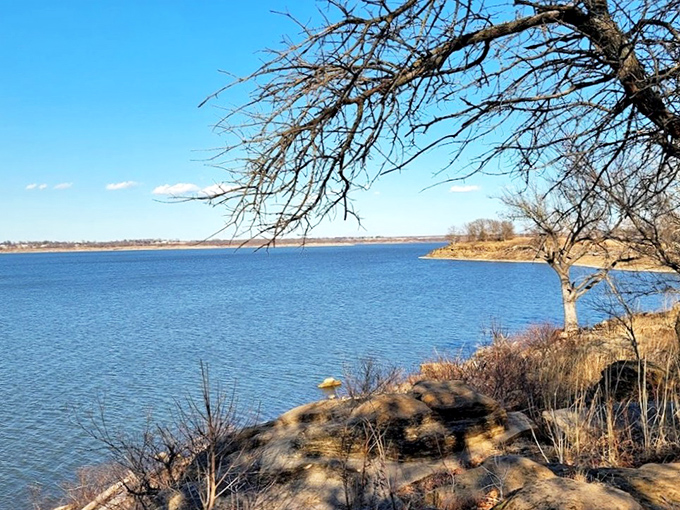 Reflections on Fall River State Park. When the water is this still, you can almost see tomorrow's weather in its surface.