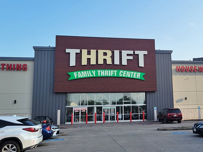 Family Thrift Center's brick facade hides a universe of possibilities. Like finding Narnia in a strip mall!
