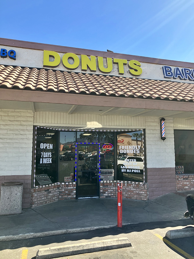 Triple threat of deliciousness! When BBQ, barber shops, and donuts converge under one sunny Nevada roof, you've found Henderson's sweetest hidden gem.