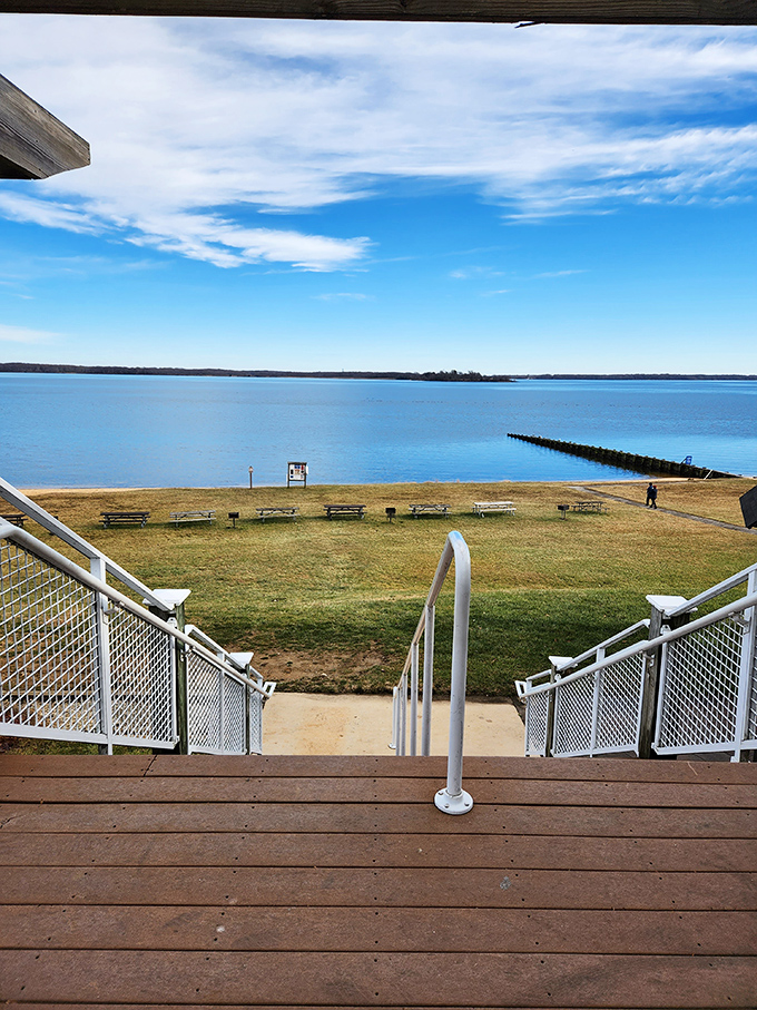 The shoreline at Gunpowder Falls State Park stretches into the distance. Mother Nature's version of a five-star waterfront resort!