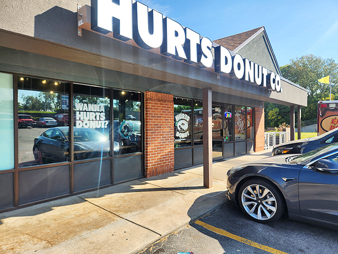 When your donut shop looks this cool, you know the treats inside match the style. 