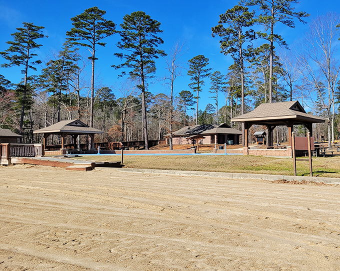 A simple dock stretching into calm waters becomes the best seat in the house for watching sunrise paint the lake golden.