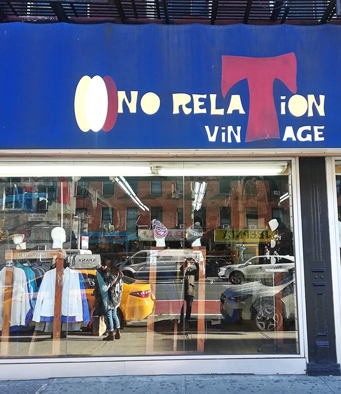 Behind this vibrant façade, decades of fashion history await new life in the closets of style-savvy New Yorkers.