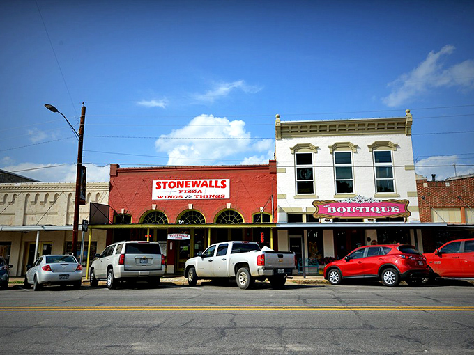 The classic Main Street layout invites leisurely exploration of shops filled with local crafts and friendly conversation.