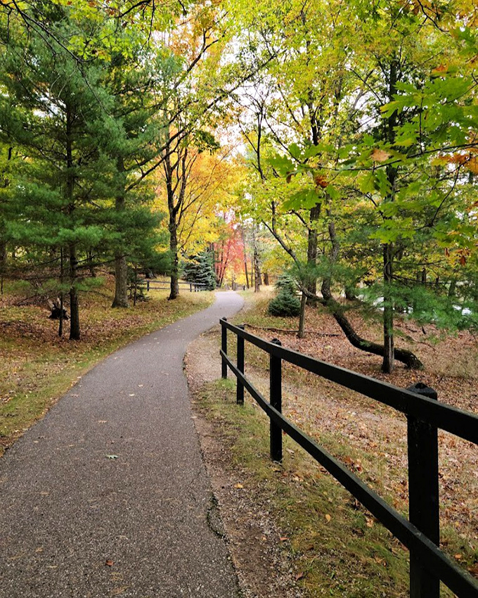 Ludington State Park in autumn &ndash; where the trees dress better than most people at fashion week.