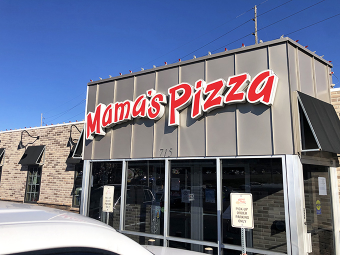 That bold red sign has been a beacon for pizza lovers since bell-bottoms were first in fashion. Some things never go out of style.