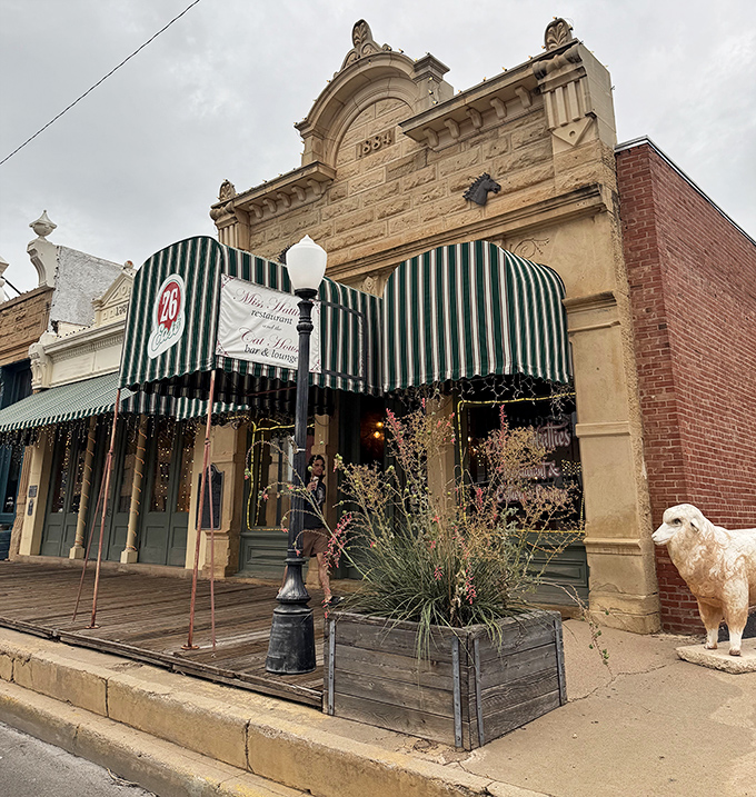 Time-worn elegance at Miss Hattie's. Those green awnings shade a doorway to steak perfection in a building that's seen it all.