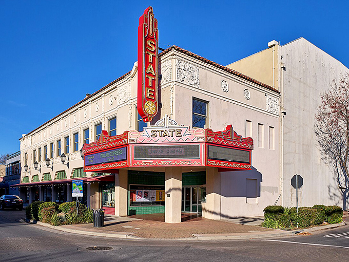 The State Theatre stands as Oroville's crown jewel, a vintage cinema where movie tickets won't devour your retirement savings.