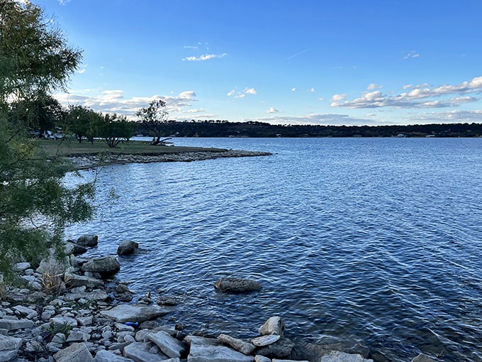 Serene waters reflect the perfect Texas sky, creating a double dose of that big blue beauty.