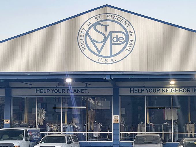 "Help Your Planet, Help Your Neighbor" &ndash; St. Vincent's storefront says it all. Thrifting with a purpose in this massive space.