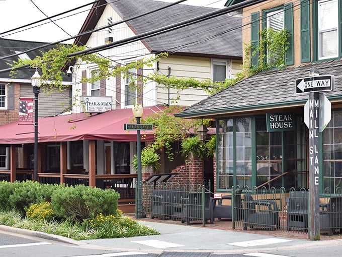 Historic charm meets culinary excellence at Steak & Main. This picturesque corner spot looks like it belongs on a small-town postcard.