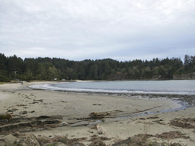 Beach day perfection! Sunset Bay's protected cove offers gentle waves and stunning views that California can only dream about.