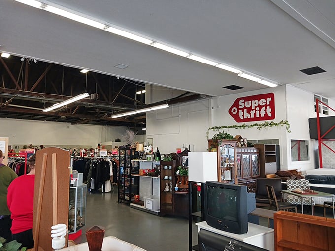Step inside Albany's SuperThrift and discover a wonderland of pre-loved treasures organized for maximum browsing pleasure.