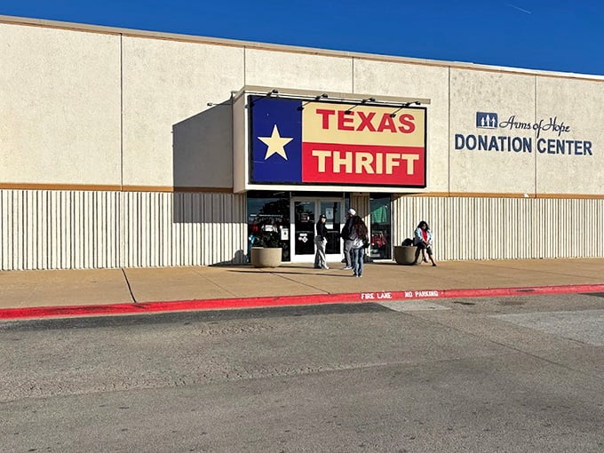 Texas Thrift's clean, modern storefront welcomes donation drop-offs. Today's donations become tomorrow's discoveries!