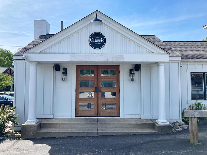 Clean lines and wooden doors give The Classic Diner an upscale vibe, but the food inside remains deliciously down-to-earth.