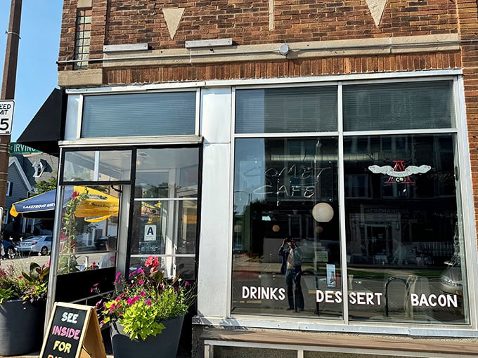 Behind these simple glass doors, The Comet Cafe transforms ordinary breakfast into extraordinary morning adventures.