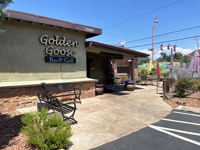 Sun-drenched and inviting, Golden Goose offers the perfect patio for enjoying prime beef in Sedona's perfect weather.