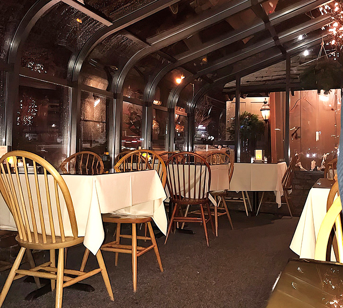 Those elegant arched windows frame more than mountain views - they showcase culinary artistry at its finest. 