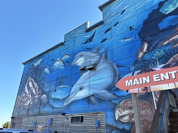 Those sea creatures painted on The Reef might be the only ones that won't end up on your plate!