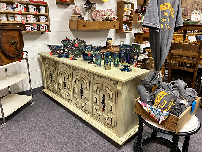 Looking down from the mezzanine, you can almost hear the whispers of stories from every carefully displayed treasure below.