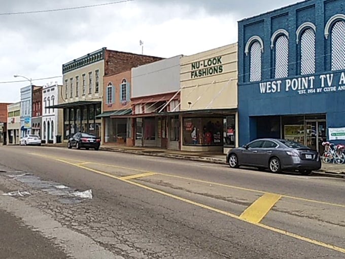 Bird's eye view of West Point reveals a peaceful community where fixed incomes provide surprisingly comfortable living.