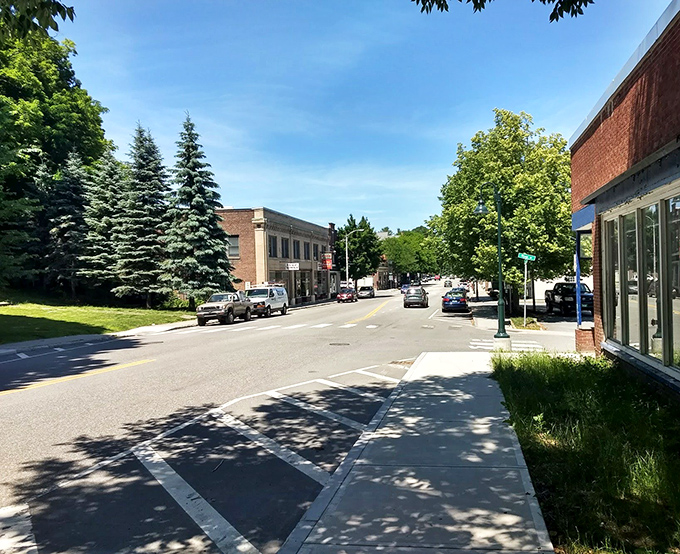 Windsor's Main Street on a perfect summer day &ndash; where blue spruce trees stand guard over brick buildings that have seen it all.